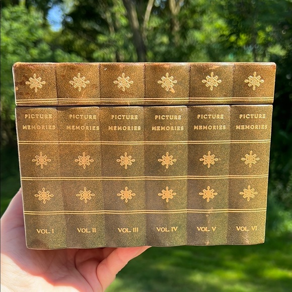 Vintage | Office | Vintage Leather Book File Box Library Desk Photo ...